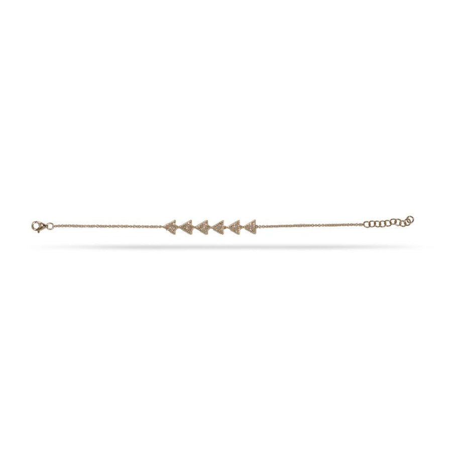 Adjustable 14k Yellow Gold Diamond Triangle Bracelet – MB Altman Jewelry
